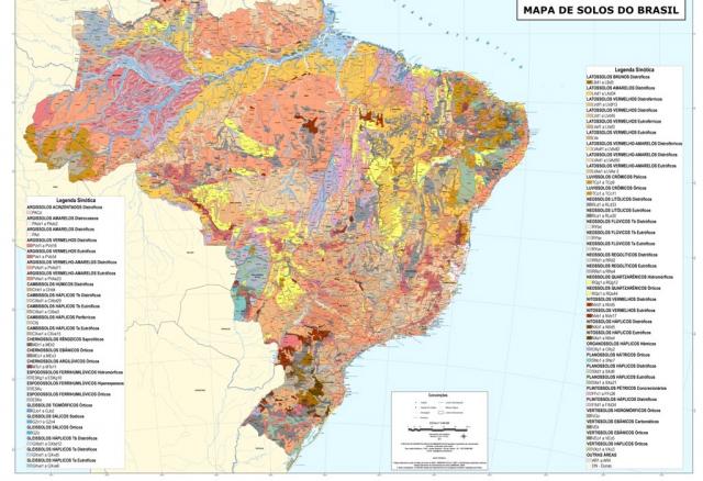 Sopesp - Mapa de solos do Brasil é atualizado